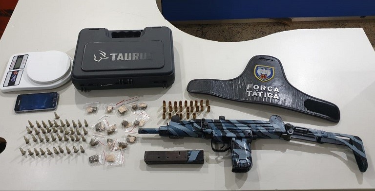 SESP - PM detém dois suspeitos e apreende uma submetralhadora calibre ...